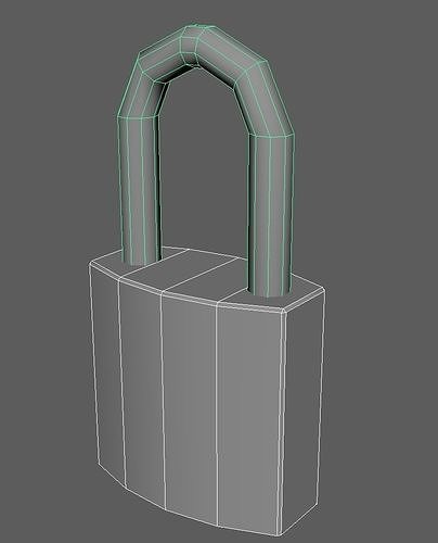 3D model A pair of locks combination lock and normal lock VR / AR / low ...