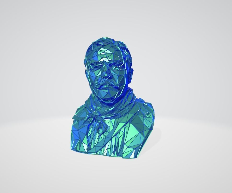 Theodore Roosevelt bust WIREFRAME VORONOI WIREMESH MESH 3D model 3D ...