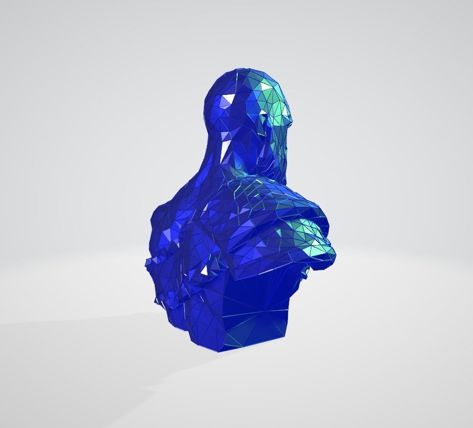 Kratos bust WIREFRAME VORONOI WIREMESH MESH 3D model 3D printable ...