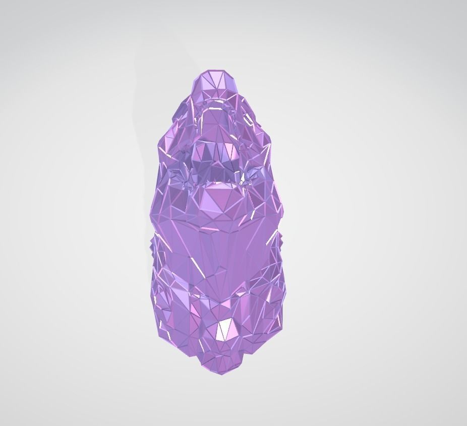 Godzilla bust WIREFRAME VORONOI WIREMESH MESH 3D model 3D printable ...