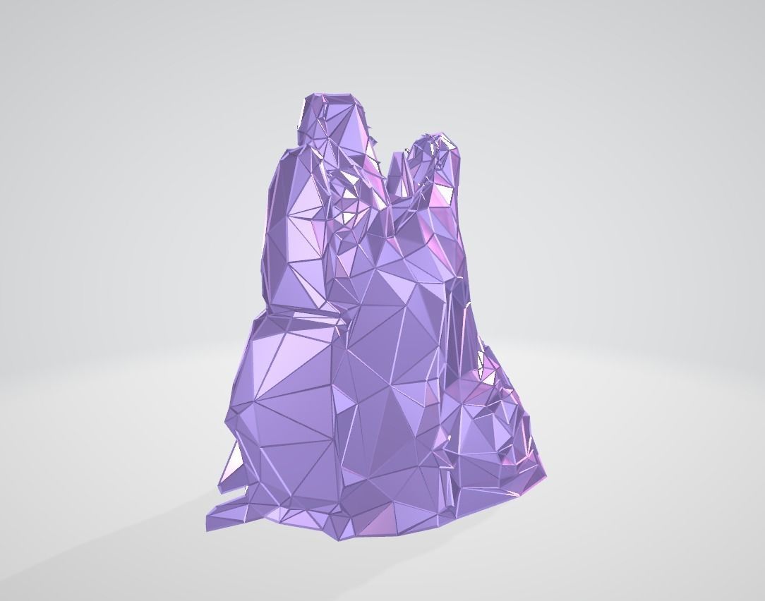 Godzilla bust WIREFRAME VORONOI WIREMESH MESH 3D model 3D printable ...