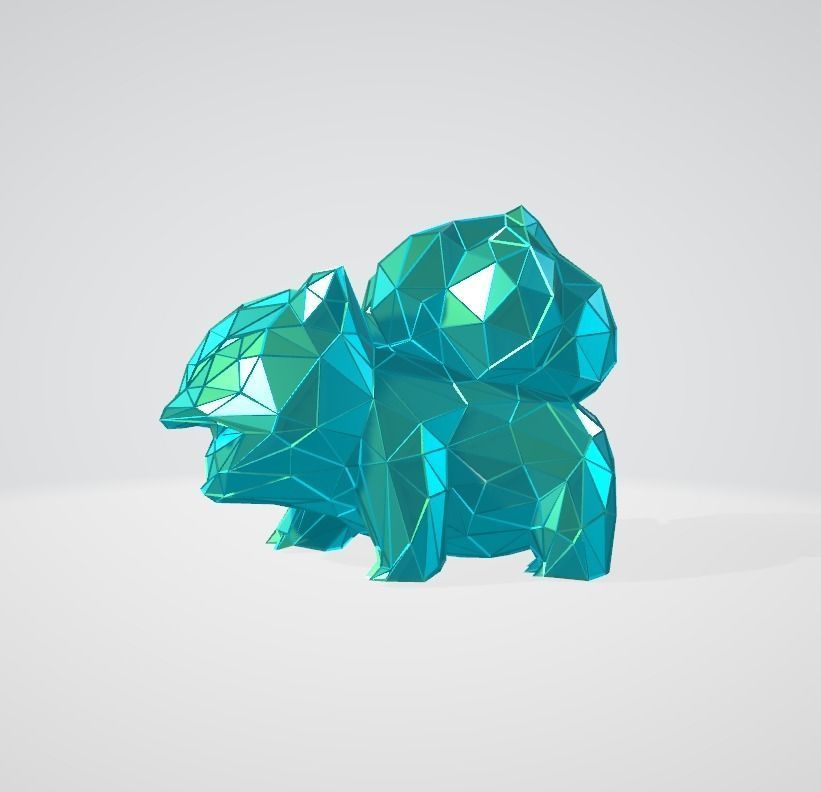 Pokemon Bulbasaur WIREFRAME VORONOI WIREMESH MESH 3D model 3D printable ...