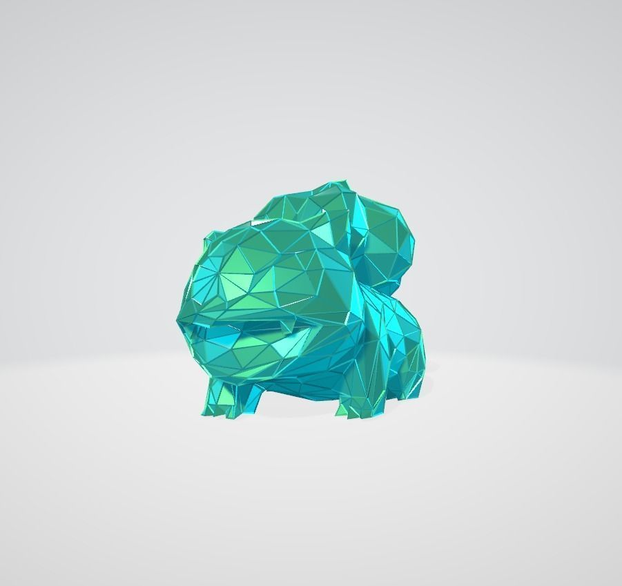 Pokemon Bulbasaur WIREFRAME VORONOI WIREMESH MESH 3D model 3D printable ...