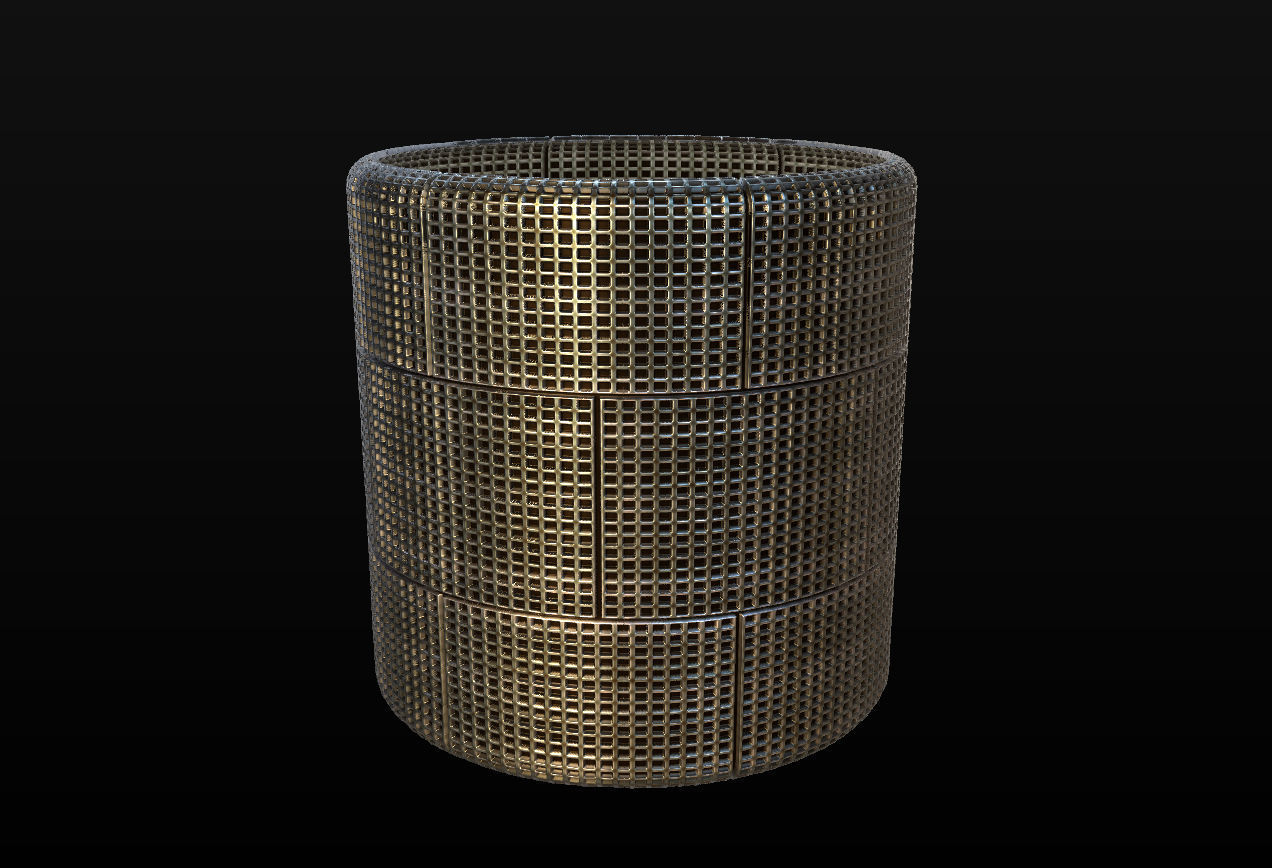 10 Seamless Metal Panels and Grids PBR Materials - Set 1 Texture | CGTrader