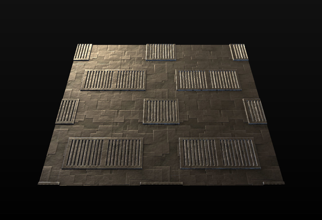 10 Seamless Metal Panels and Grids PBR Materials - Set 1 Texture | CGTrader