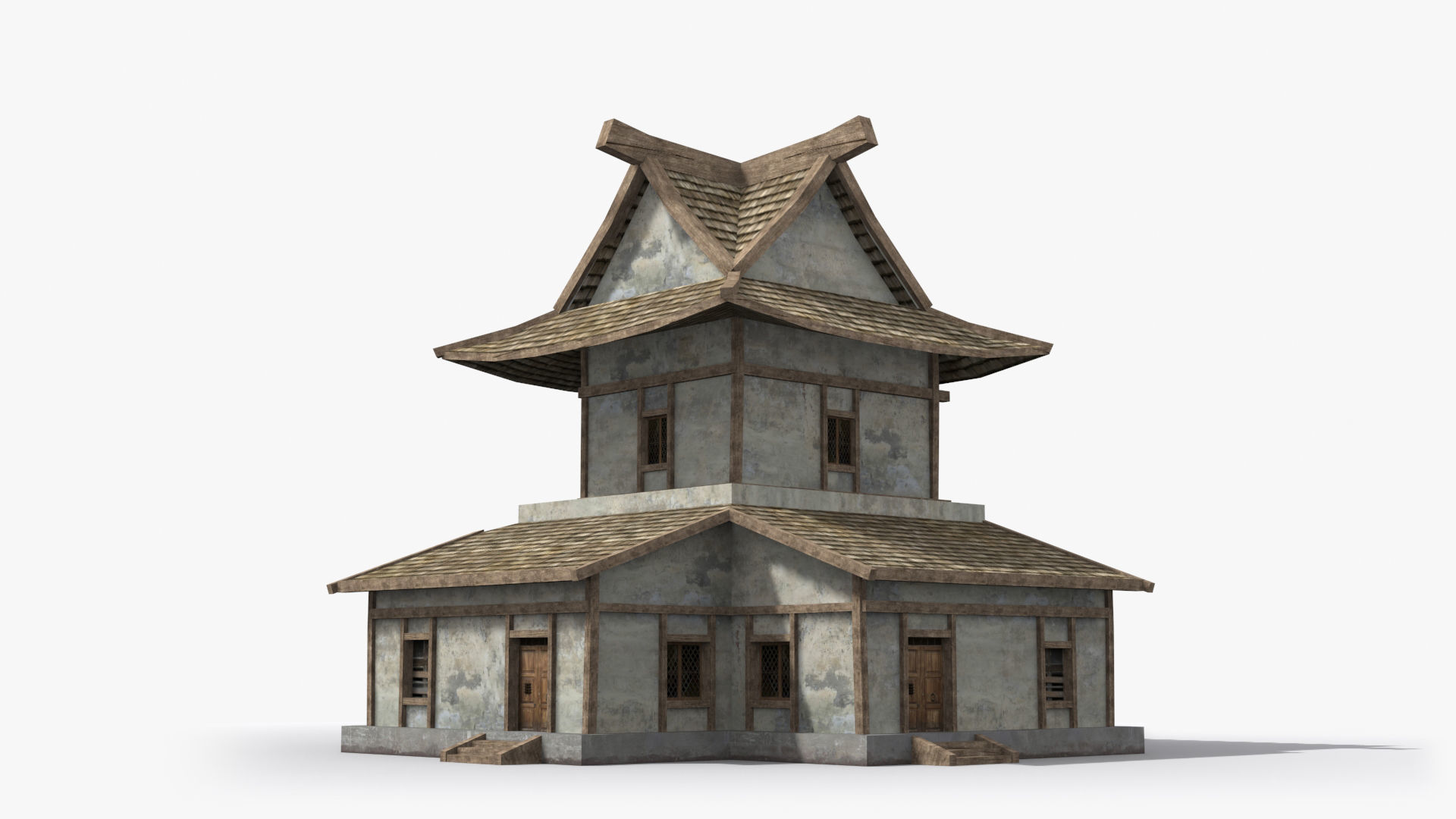 3D model Ancient house x12 VR / AR / low-poly | CGTrader