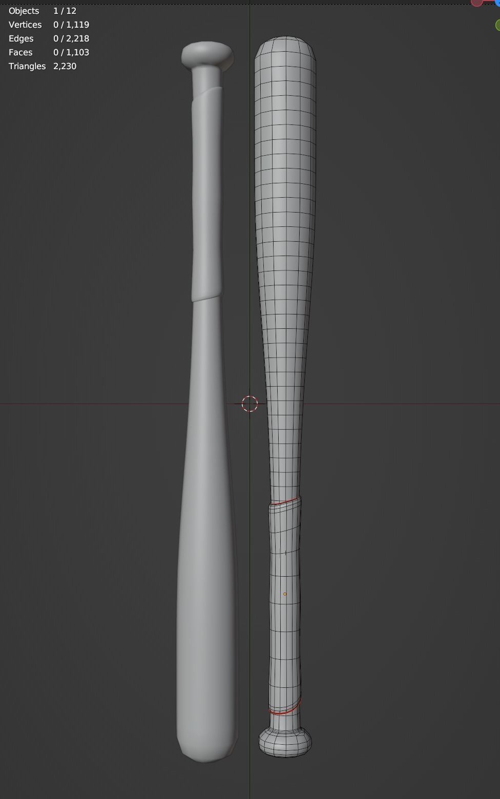 3D model PBR Baseball Bat with 2 Textures VR / AR / low-poly | CGTrader