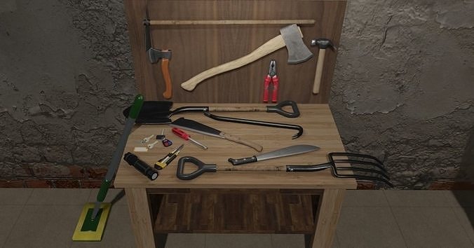 3D model Lowpoly Tools pack 3D Models VR / AR / low-poly | CGTrader