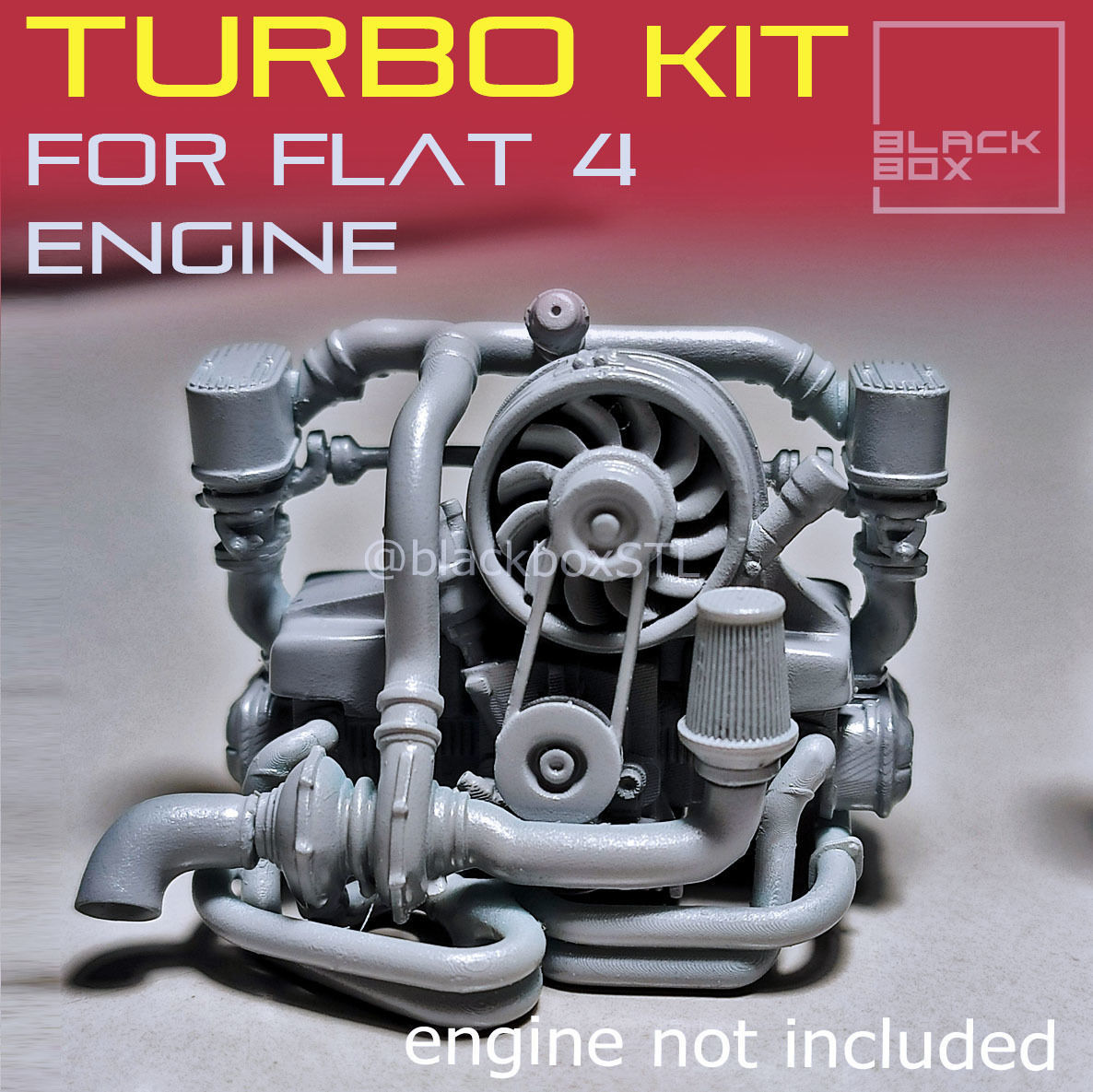 Turbo kit for our Flat Four BASE ENGINE 1-24th 3D model 3D printable ...