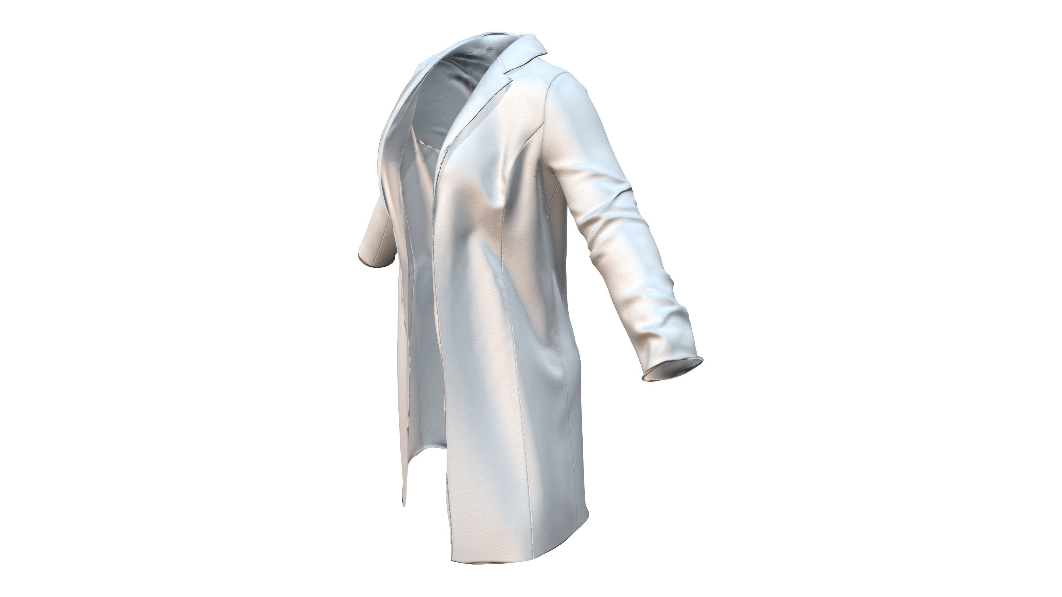 3D model Women Lab Coat VR / AR / low-poly | CGTrader