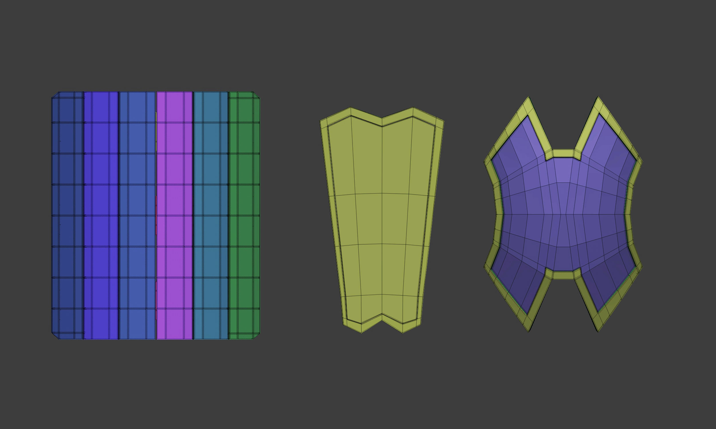 30 Low poly medieval fantasy shield base mesh shapes IMM brush 3D model ...