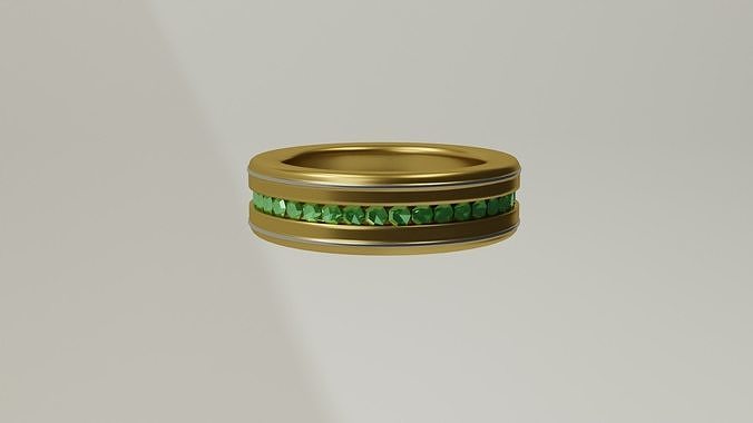 gemstone gold ring free 3D model | CGTrader