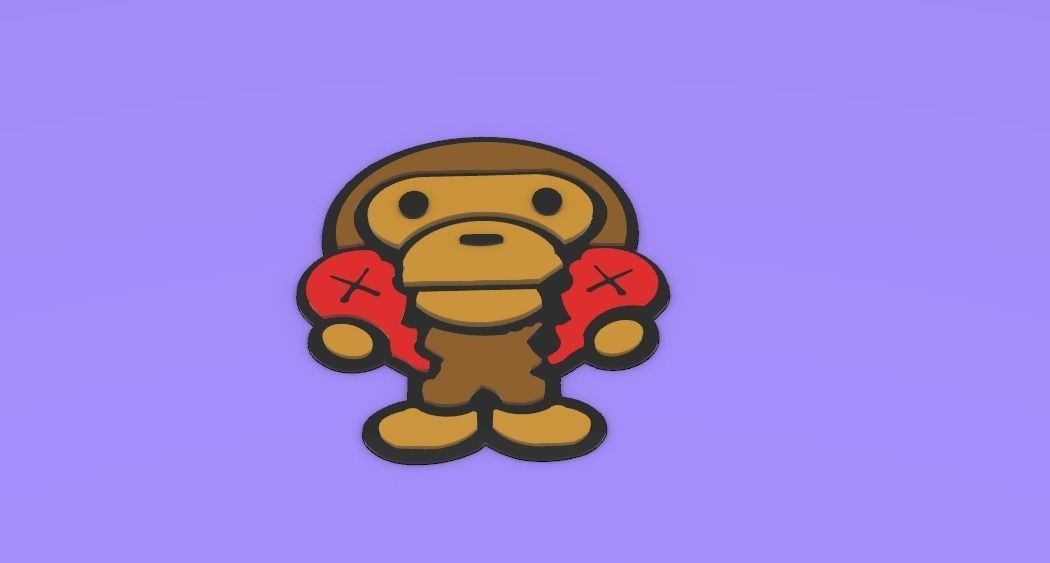 Bape baby milo printable model 3D model 3D printable | CGTrader