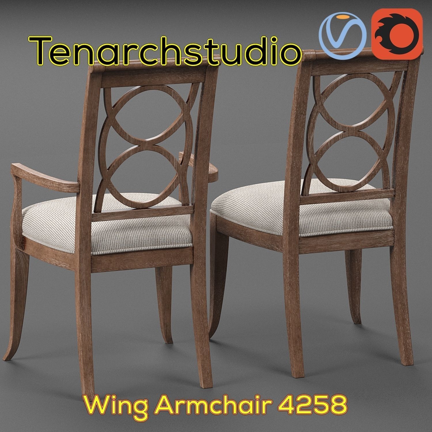 tenarchstudio Baratta Asher Chair 4260 render ready vray corona 3D ...