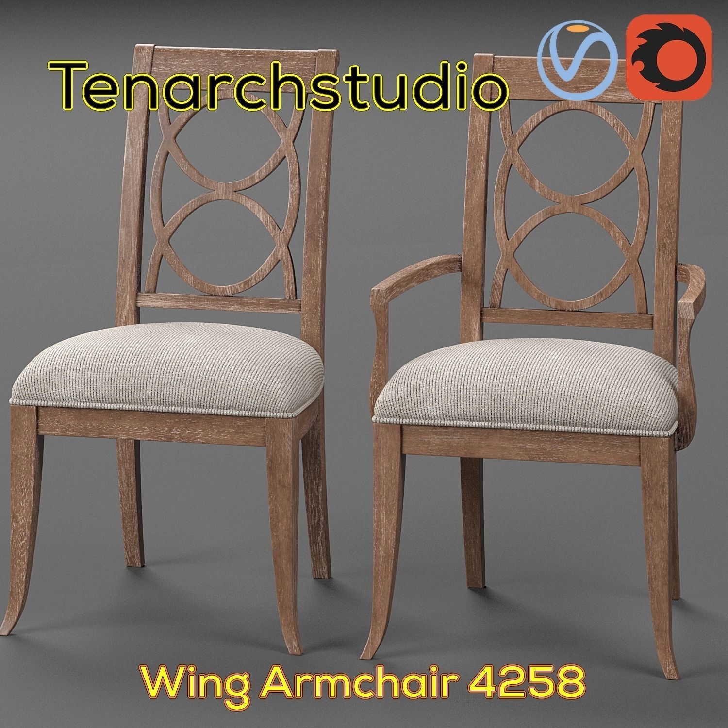 tenarchstudio Baratta Asher Chair 4260 render ready vray corona 3D ...