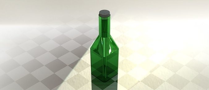 Fancy bottle-Oil bottle free 3D model | CGTrader