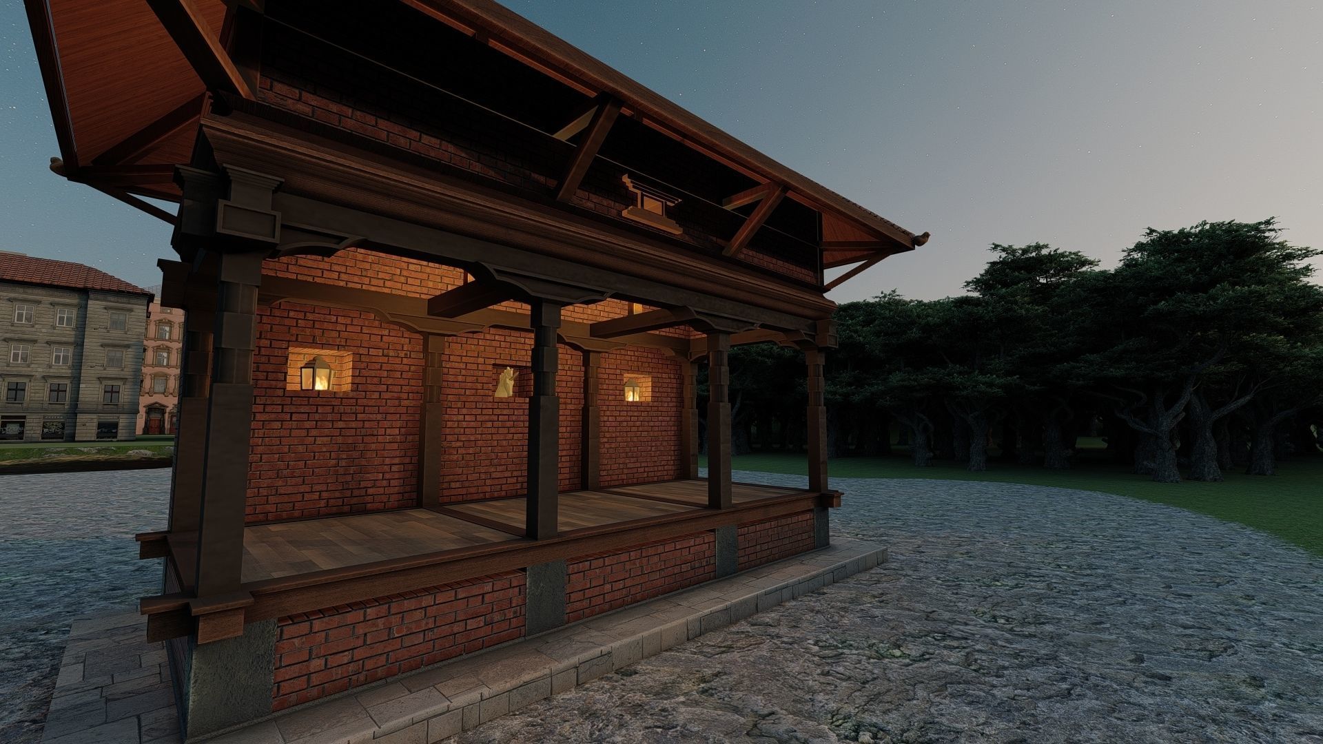 Traditional Newari Pati 3D model | CGTrader