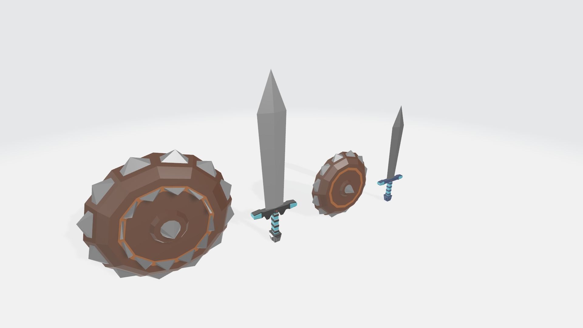War sword and shield for game free VR / AR / low-poly 3D model | CGTrader