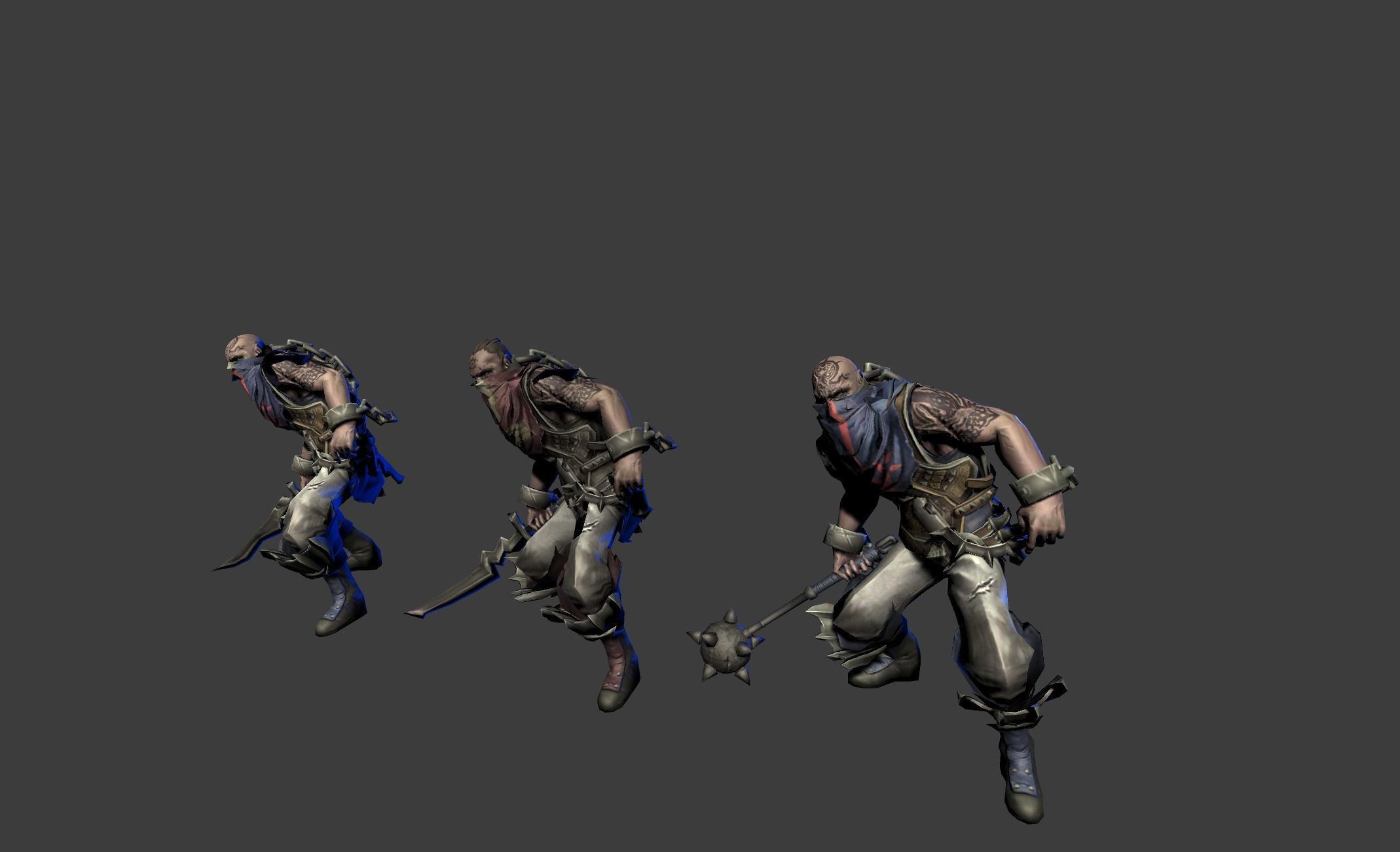 3D model Male Assassin Mutant Dagger VR / AR / low-poly | CGTrader