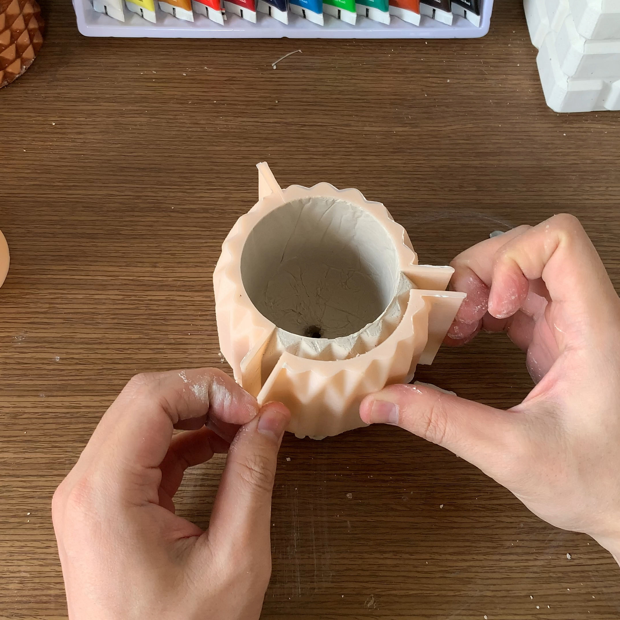 Geometric Fluted Pot mold - 3D print mould 3D model 3D printable | CGTrader