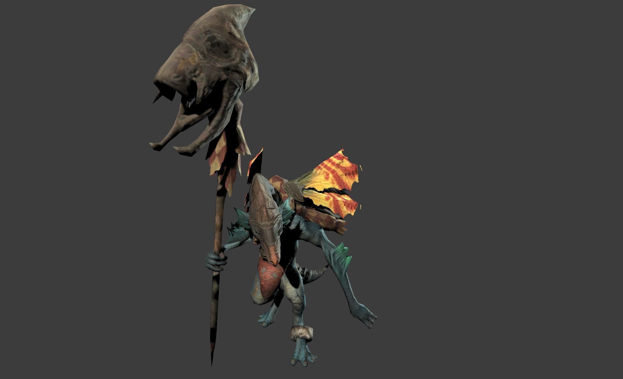 3D model Lizard Wizard Alien VR / AR / low-poly | CGTrader