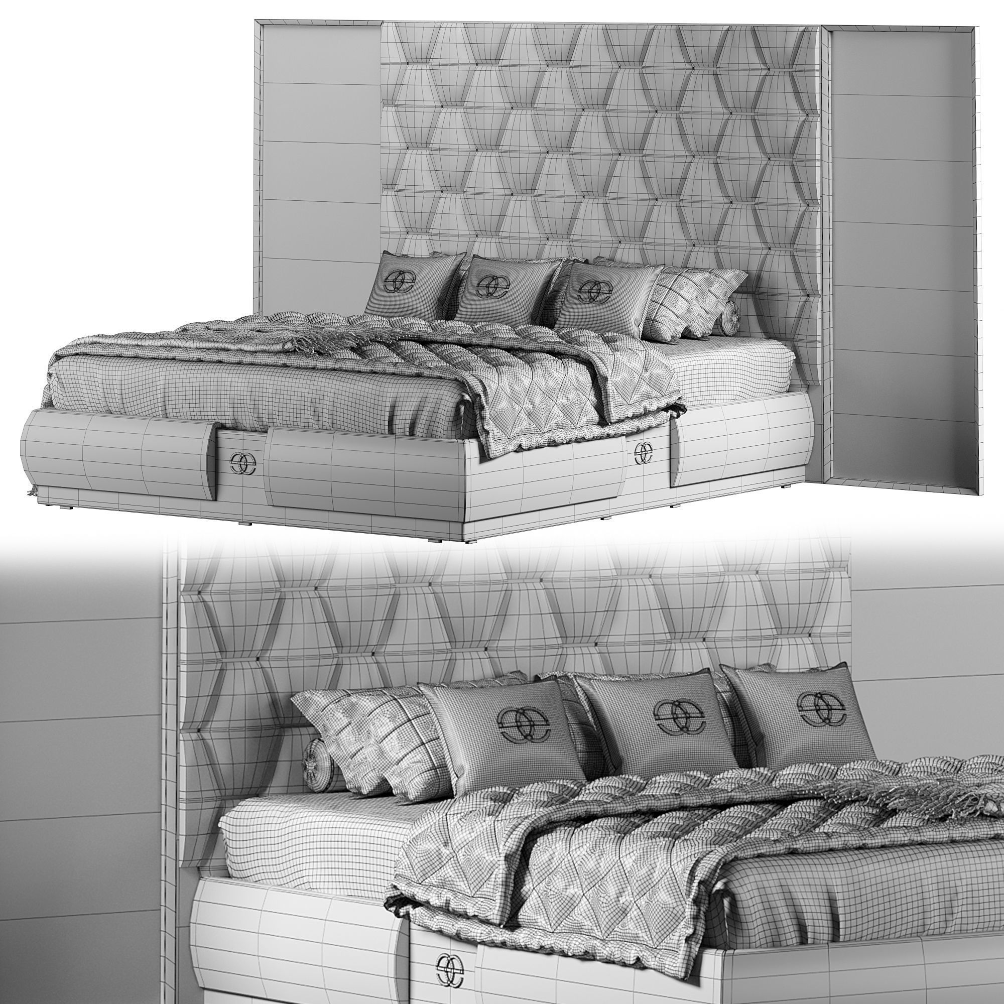 LUXOR Bed by Elve Luxury 3D model | CGTrader