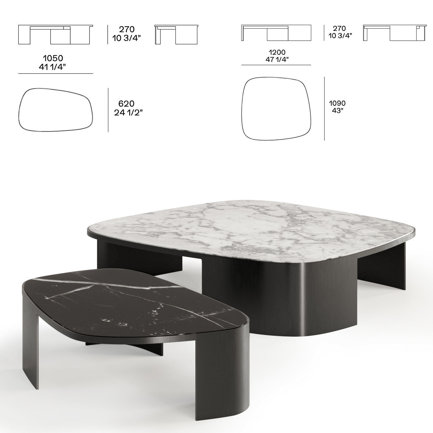 Poliform coffee tables KOISHI 3D model | CGTrader