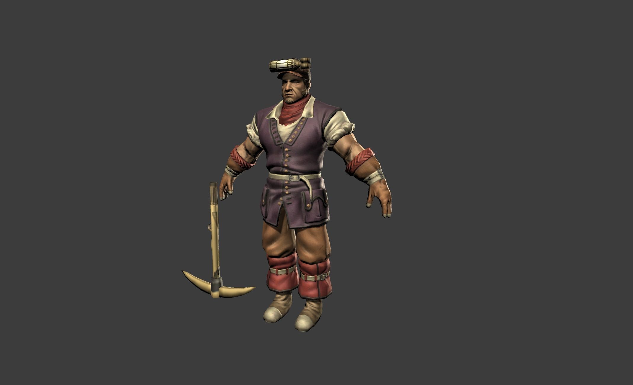 3D model Human Miner Male VR / AR / low-poly | CGTrader