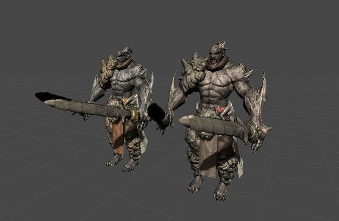 3D model Demon Mutant Sword Master VR / AR / low-poly | CGTrader