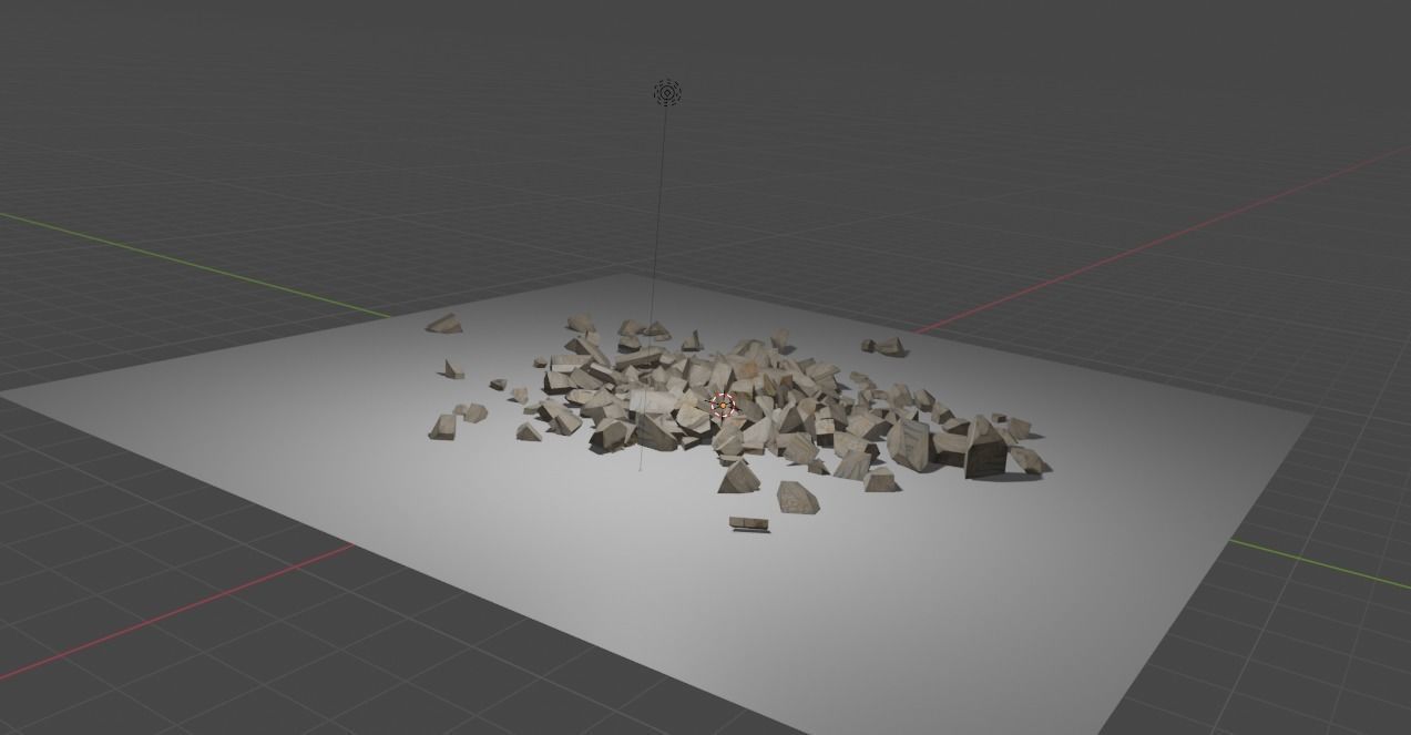 crumbling rock 3D model animated | CGTrader