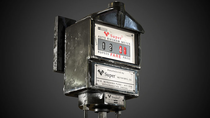 3D model Realistic Rikshaw Meter - Game Prop PBR VR / AR / low-poly ...