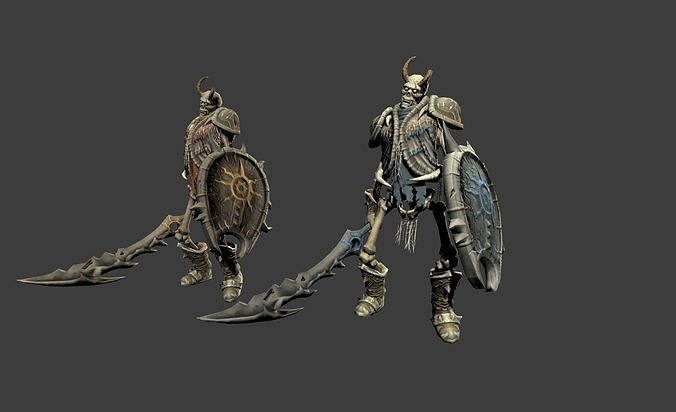 3D model Warrior Skeleton VR / AR / low-poly | CGTrader