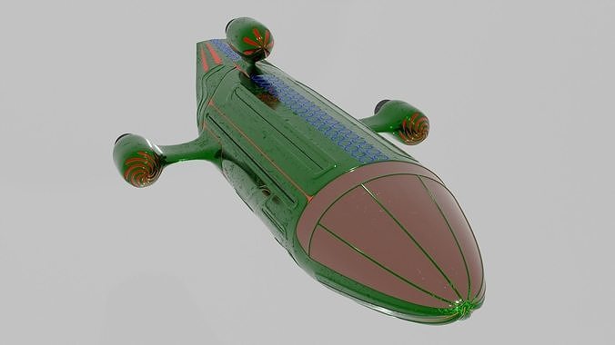 3D model Starship rocket ship flying in sky VR / AR / low-poly | CGTrader