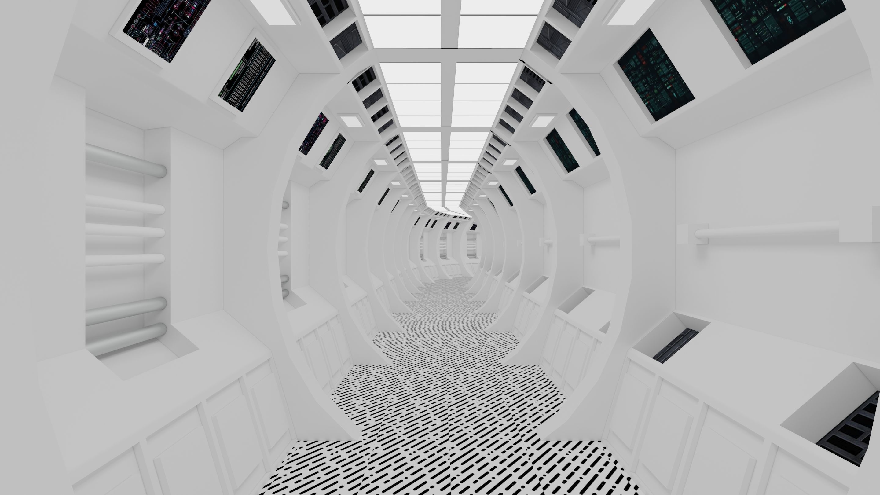 SCI-FI coridor free 3D model | CGTrader