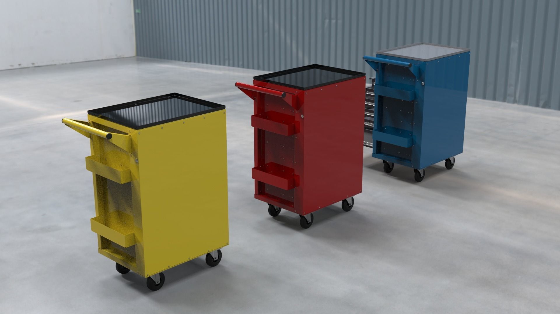 Tool box with 8 drawers - Inventor 3D model | CGTrader