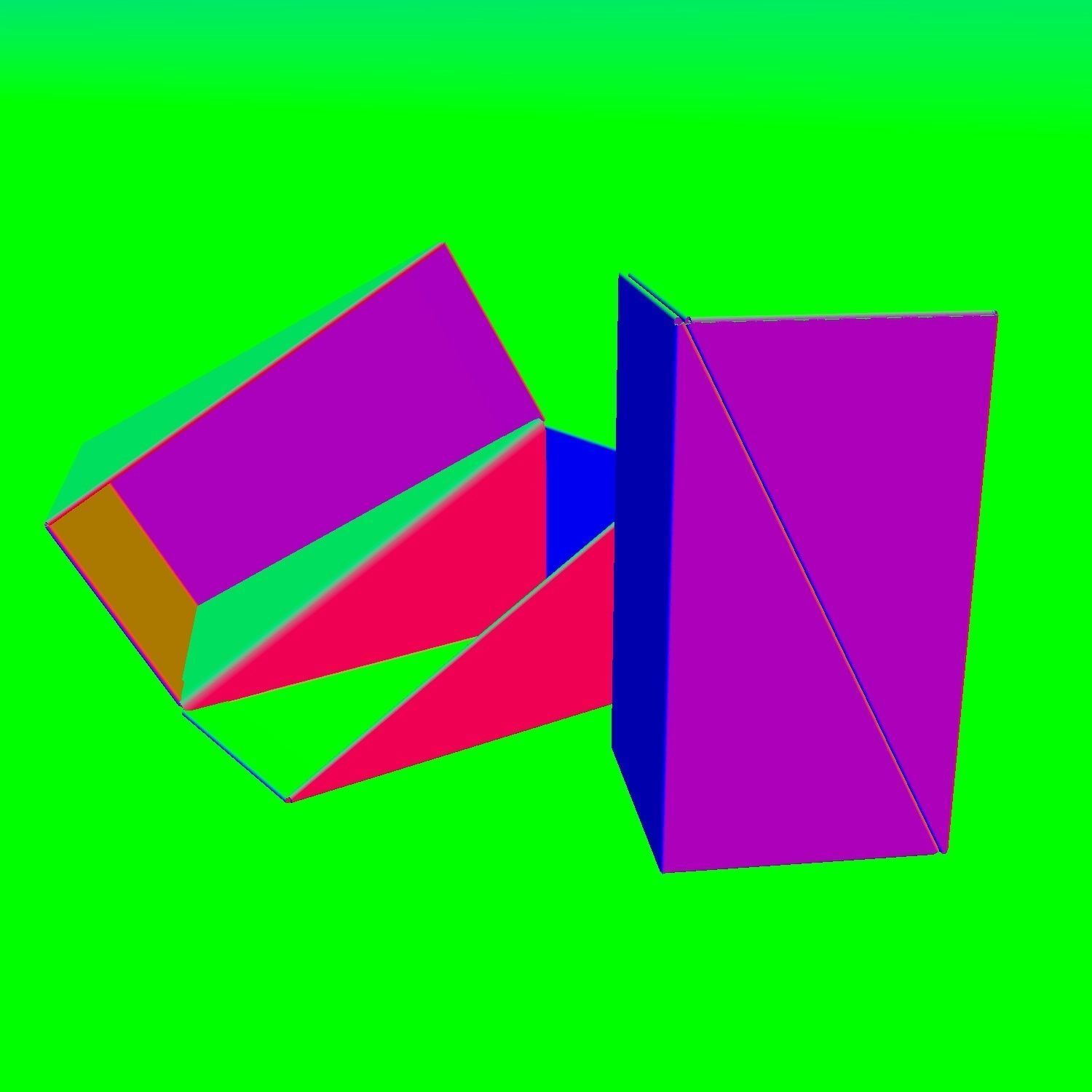 Wide triangular flip-top box - Package 3D model 3D model | CGTrader