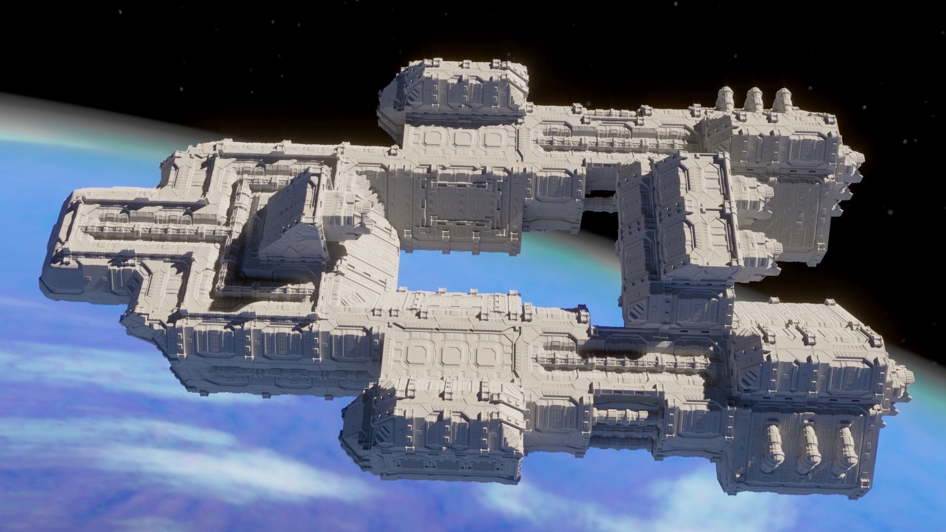 Sci Fi Space Ship Kitbash Constructor 3D model | CGTrader