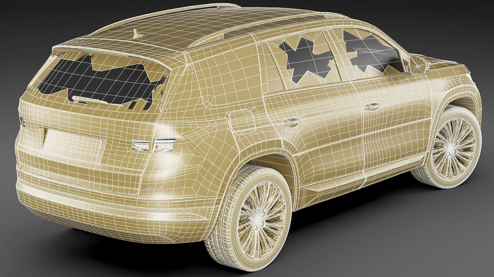 Test prototype SUV in camouflage 3D model | CGTrader