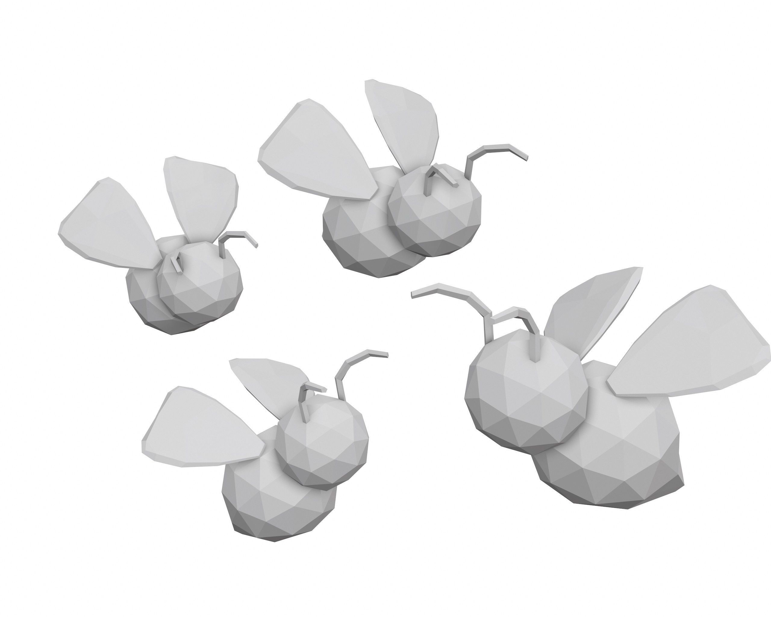 3D model Cartoon Bees -LOW POLY VR / AR / low-poly | CGTrader