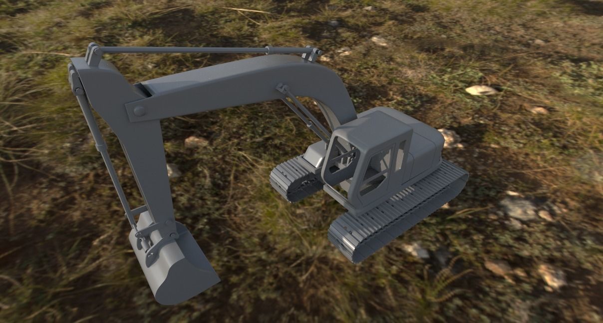 3D model toy digger excavator VR / AR / low-poly | CGTrader