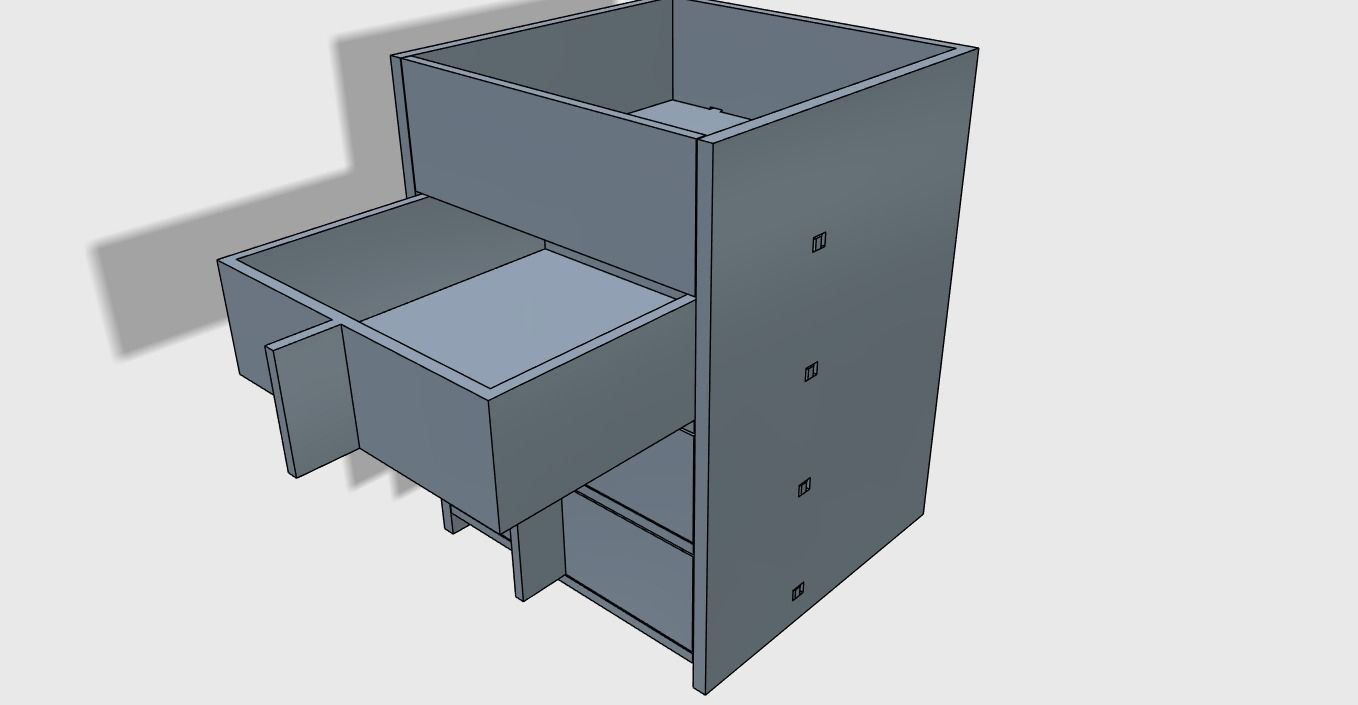 Drawers easy print 3D model 3D printable | CGTrader