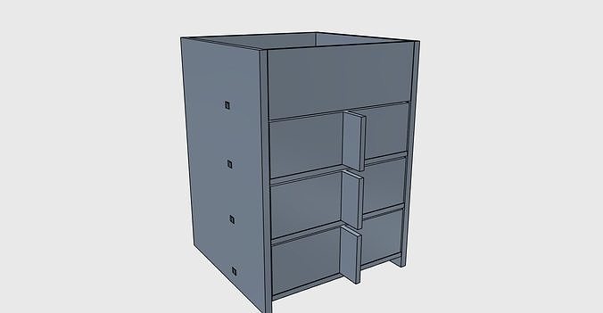 Drawers easy print 3D model 3D printable | CGTrader