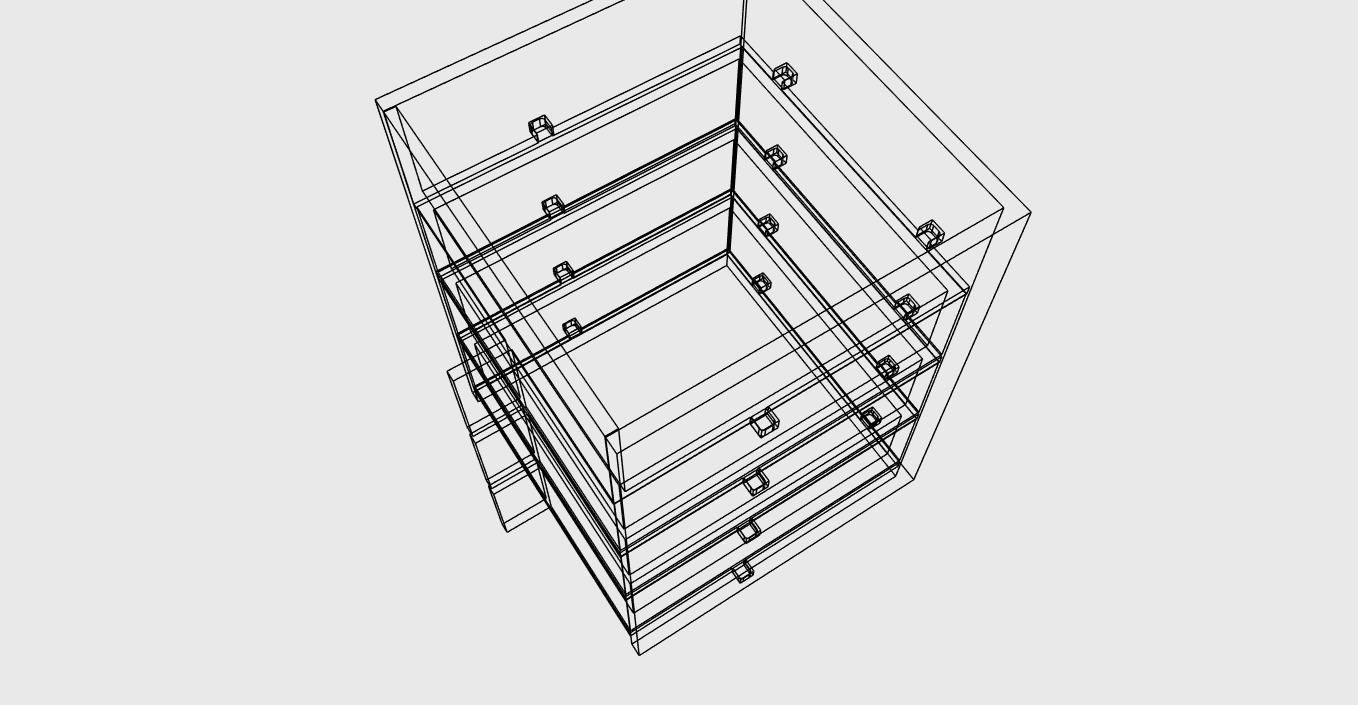 Drawers easy print 3D model 3D printable | CGTrader