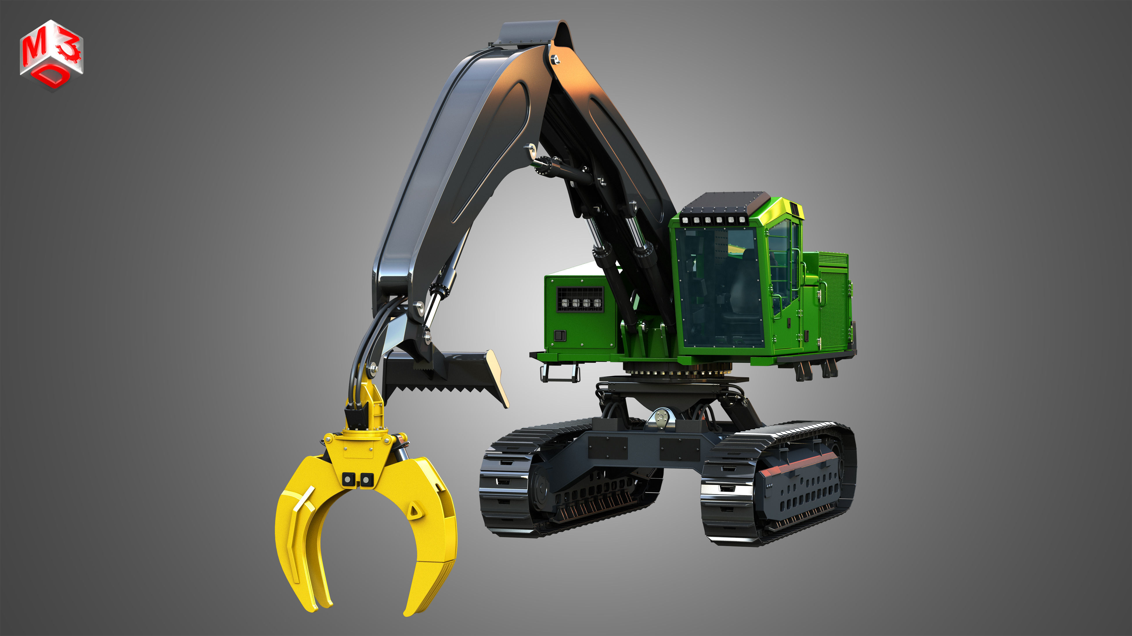 JD - 959MH Tracked Log Loader 3D model | CGTrader