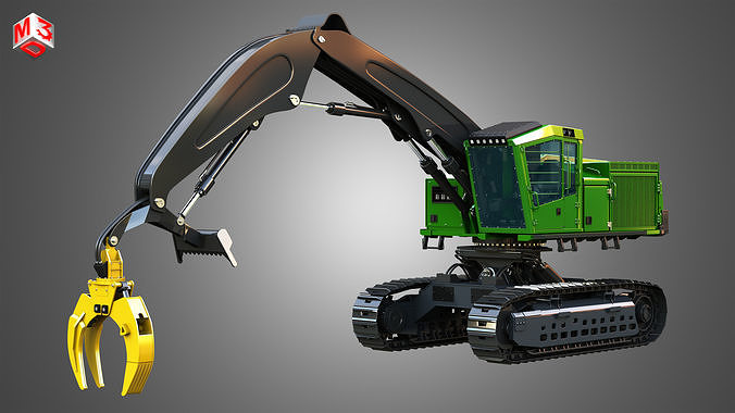 JD - 959MH Tracked Log Loader 3D model | CGTrader