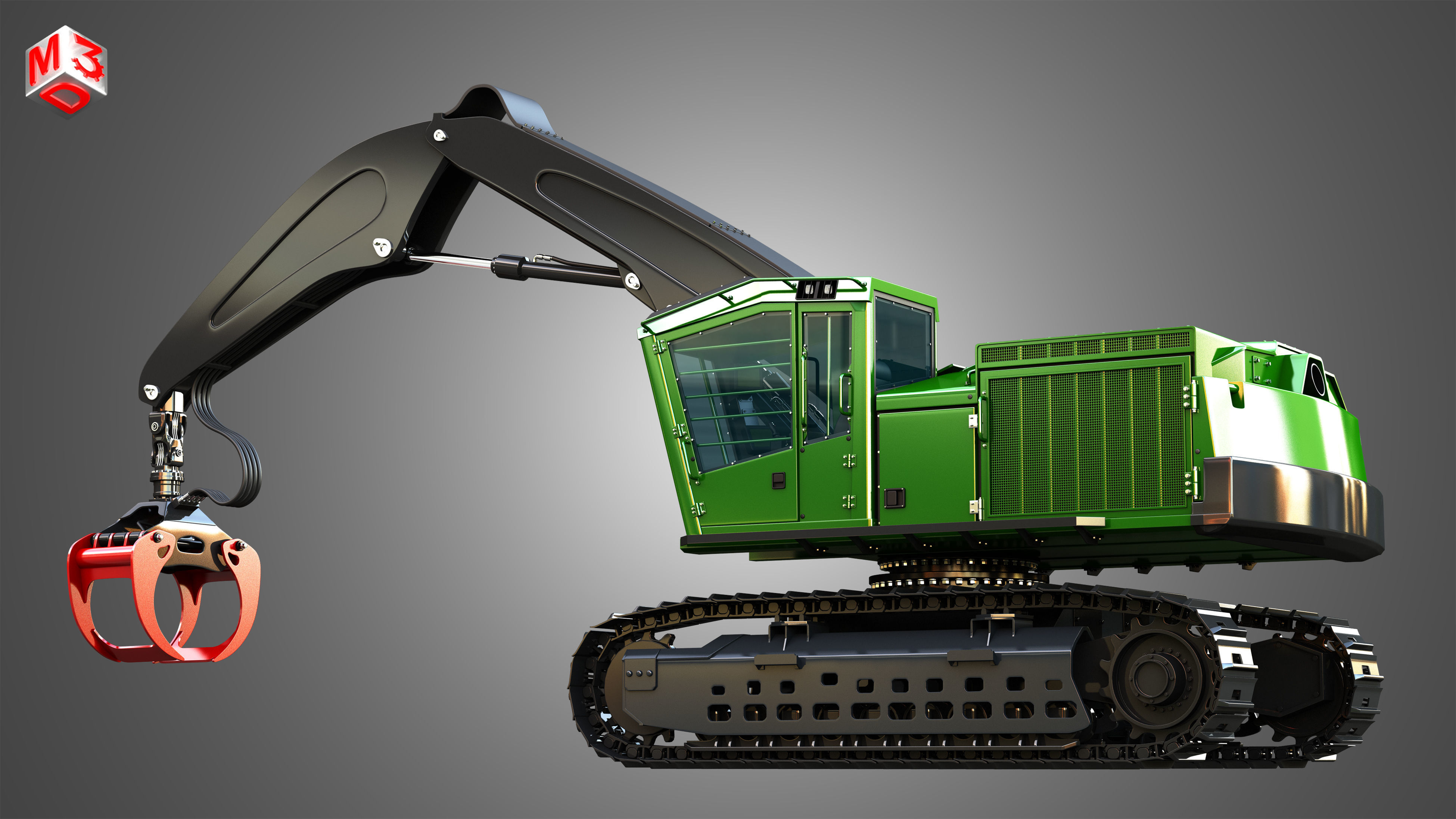 JD - 953MH Tracked Log Loader 3D model | CGTrader