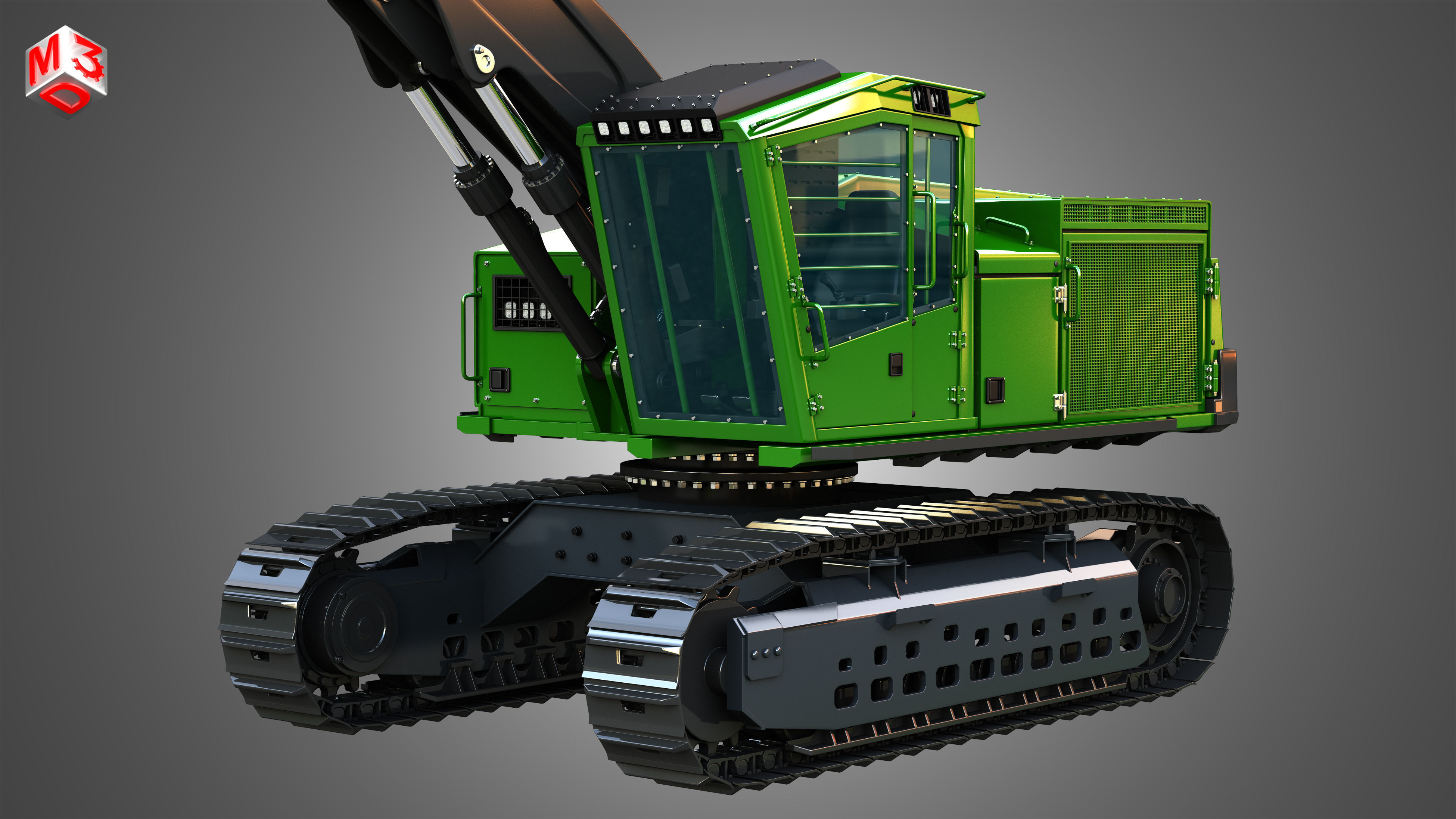 JD - 953MH Tracked Log Loader 3D model | CGTrader