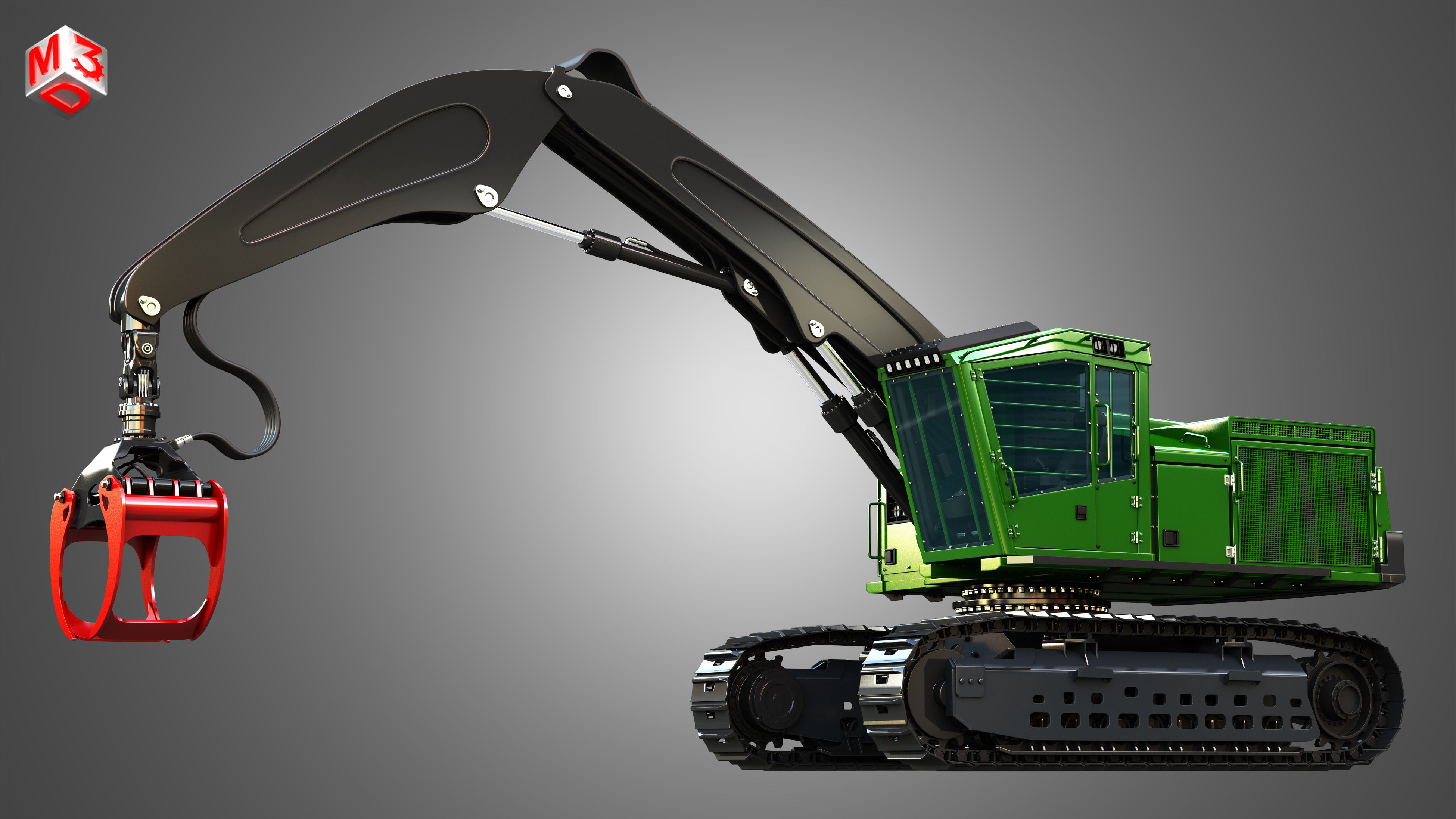 JD - 953MH Tracked Log Loader 3D model | CGTrader