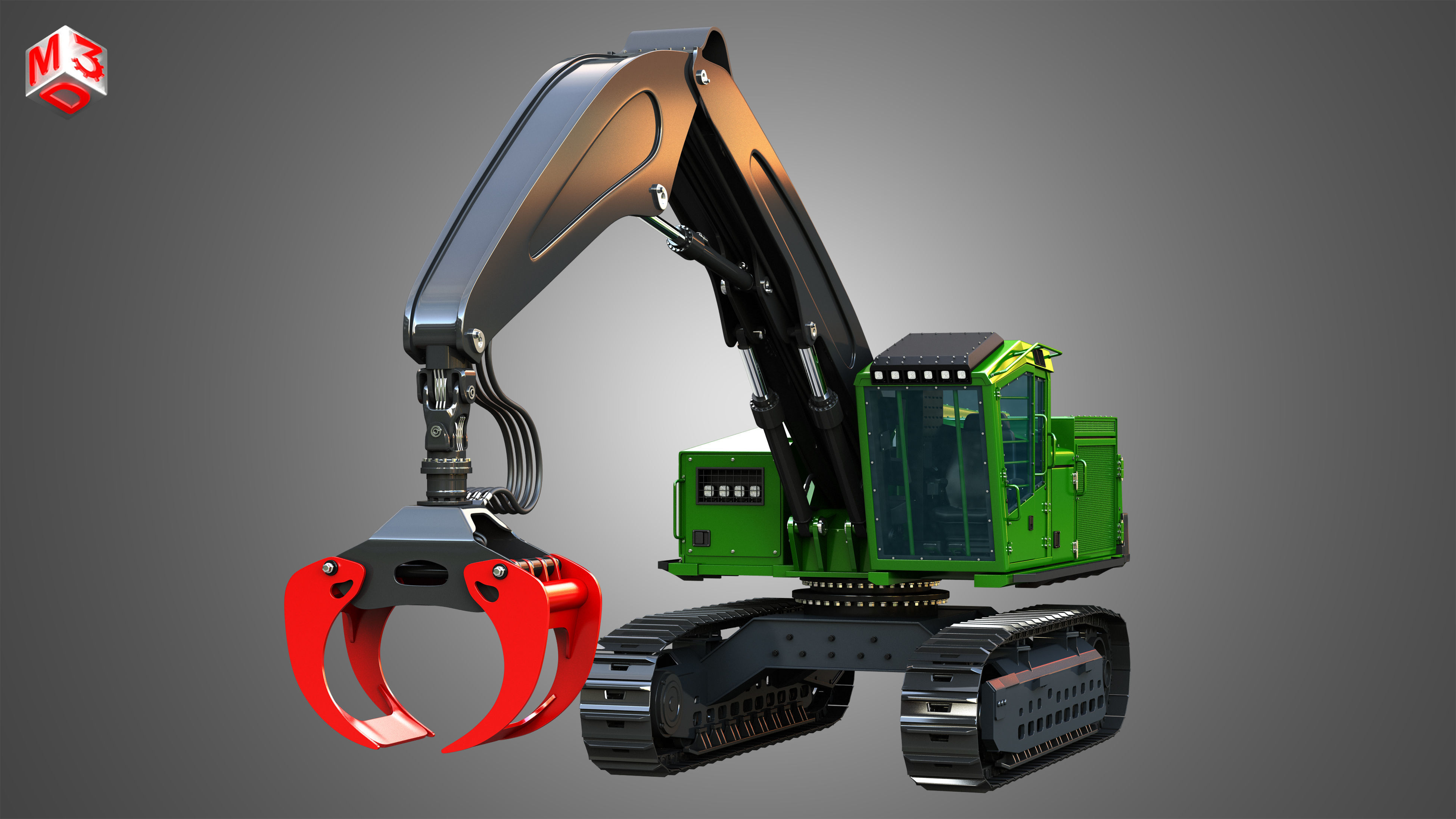 JD - 953MH Tracked Log Loader 3D model | CGTrader