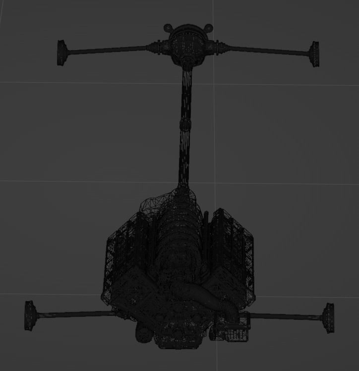 Transmission with V8 engine free VR / AR / low-poly 3D model | CGTrader